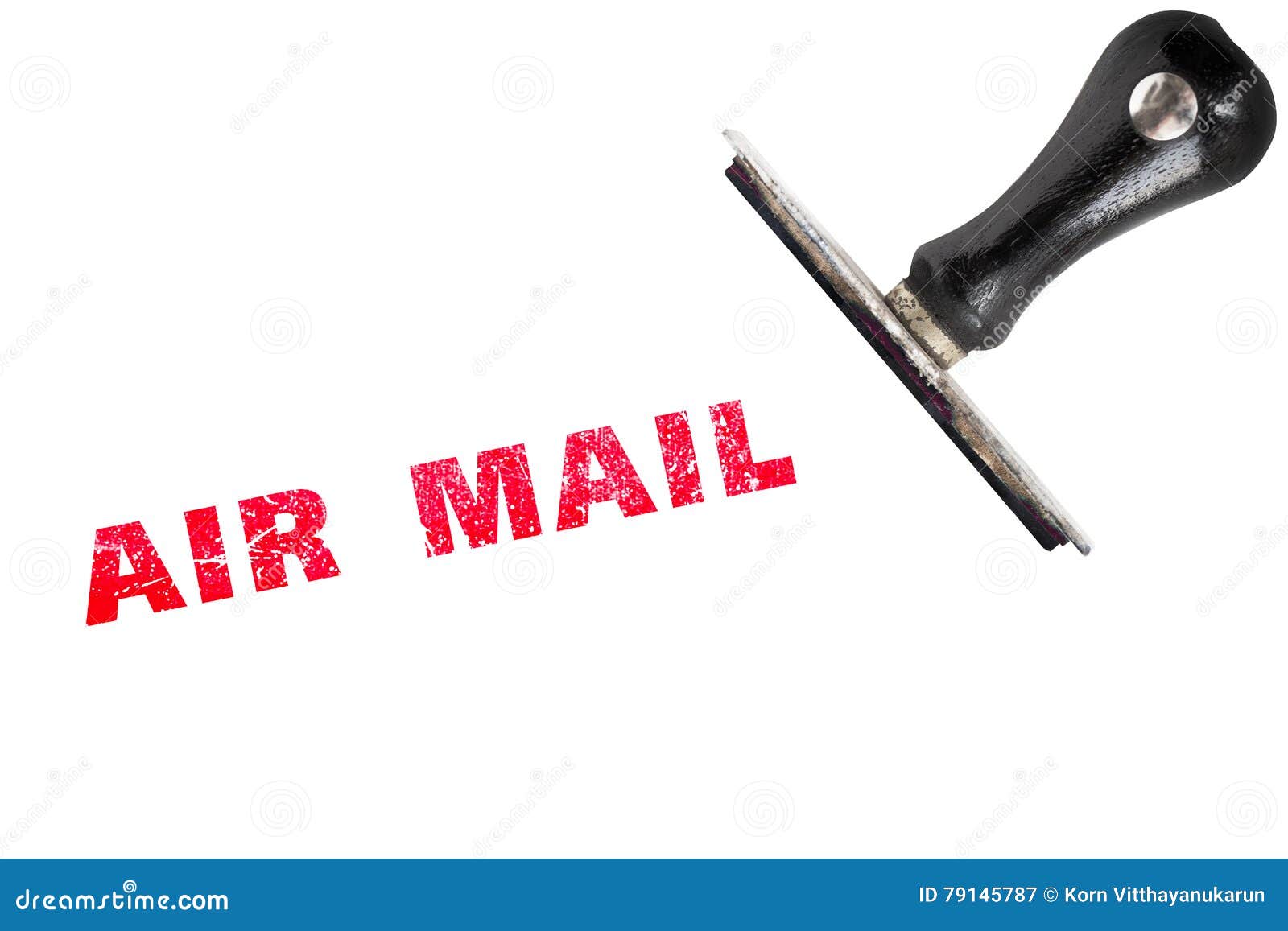 Red Grunge Rubber Stamp Text Air Mail Stamper Stock Image - Image of ...
