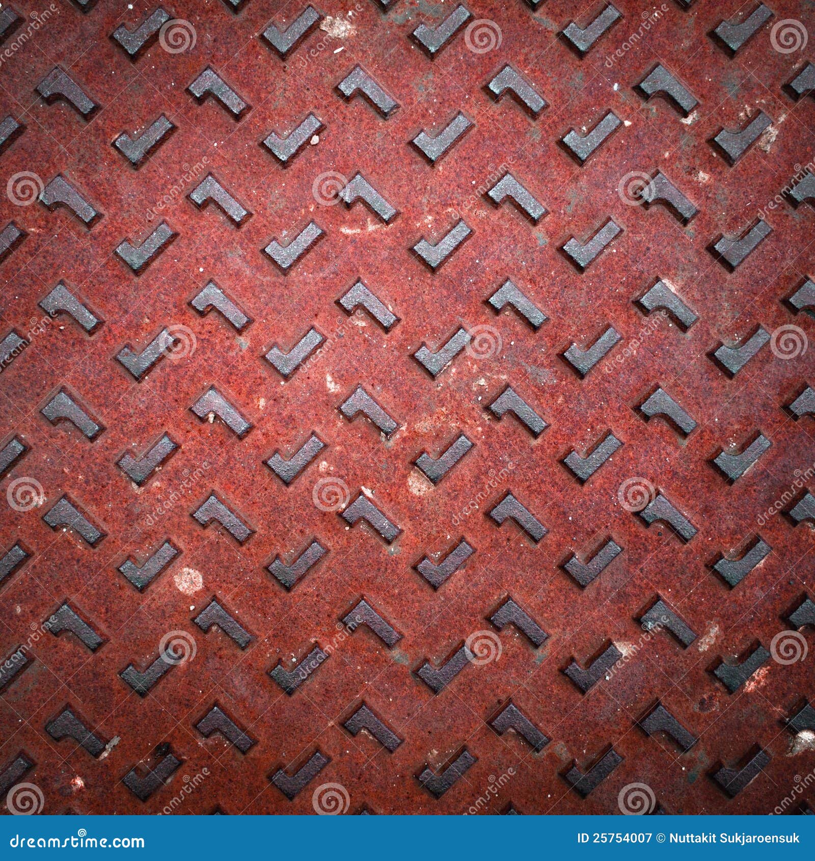 Red Grunge Rusty Steel Floor Plate Stock Image - Image of iron ...