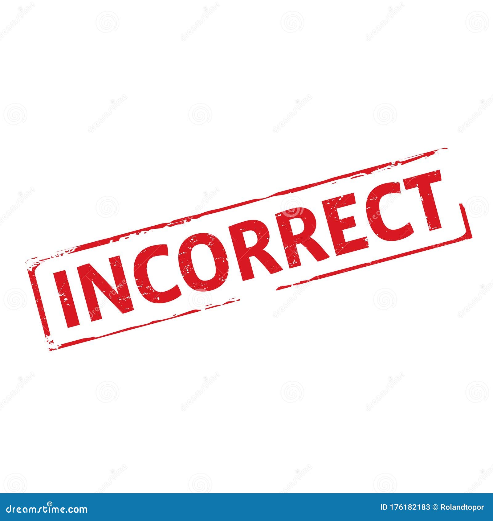 Red Stamp and Incorrect. Vector Illustration Stock Illustration ...