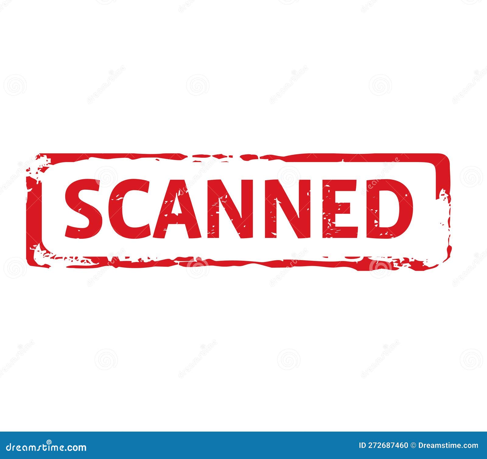 Red Stamp SCANNED. Vector Illustration Stock Vector - Illustration of ...