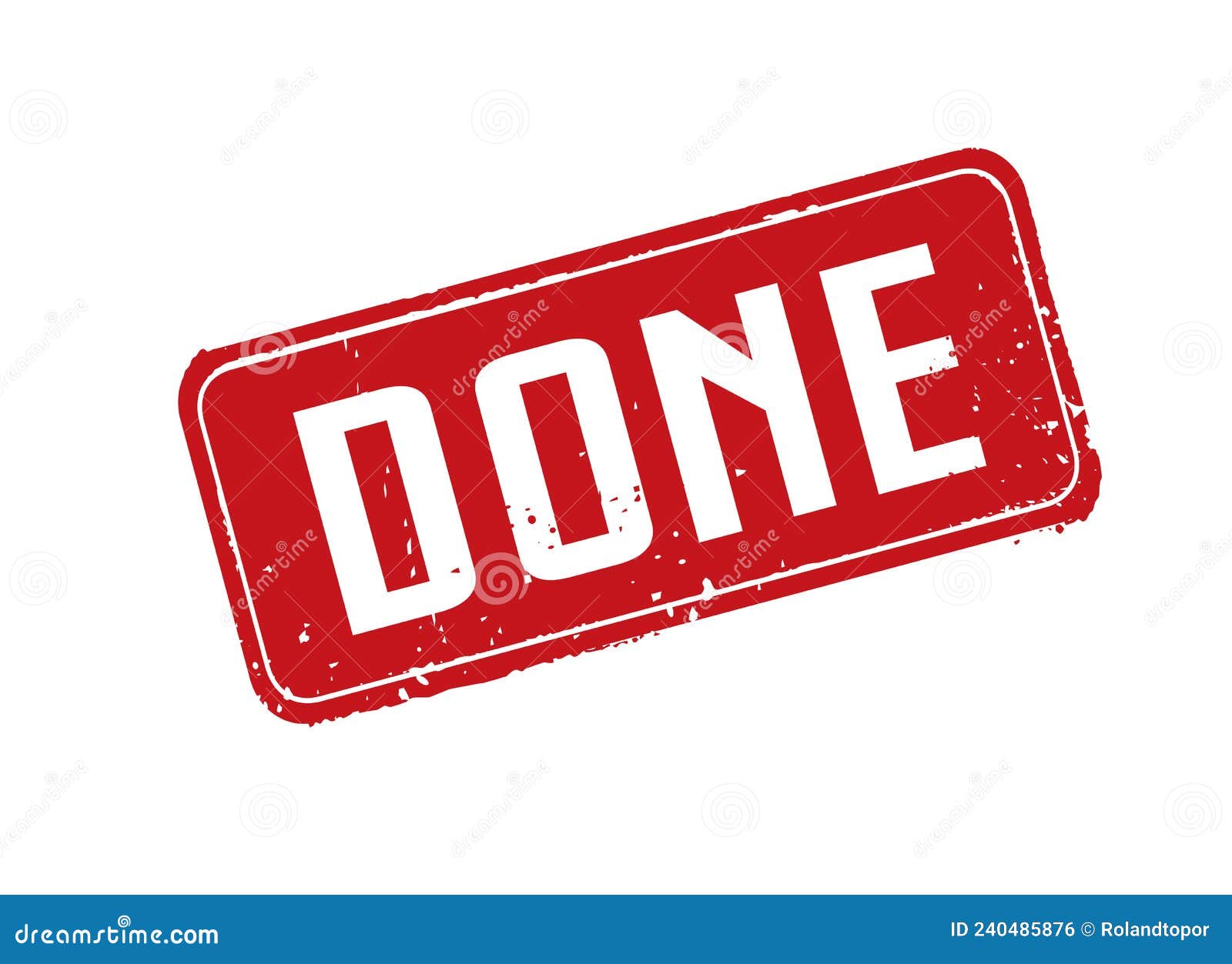 Red Stamp and Text DONE. Vector Illustration Stock Vector ...