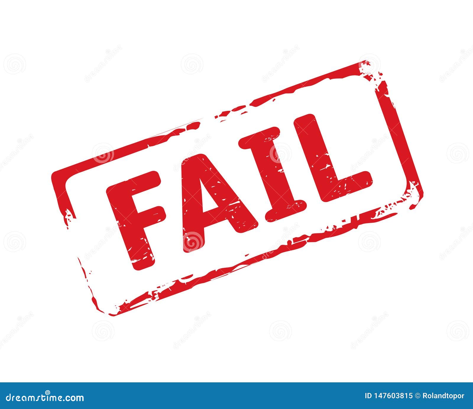 Red Grunge Stamp and Text Fail Stock Illustration - Illustration of ...