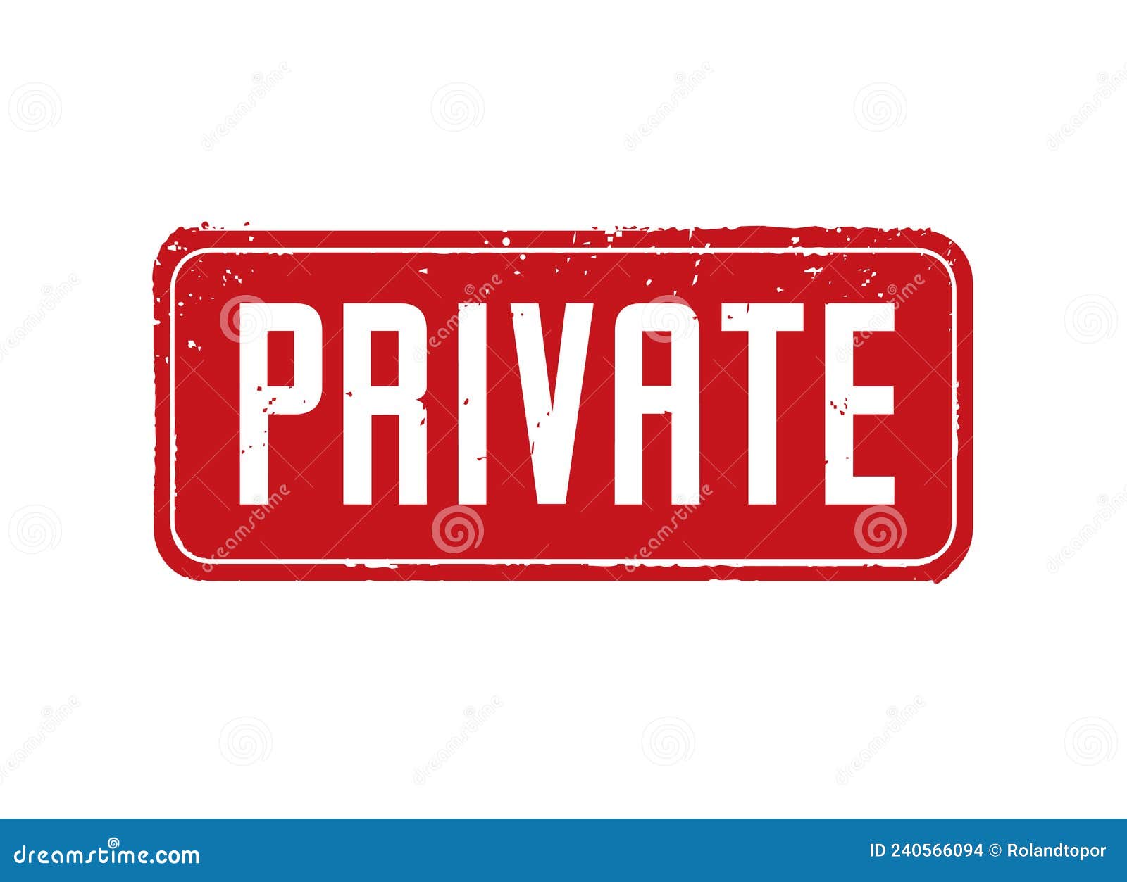 Red Stamp and Text PRIVATE. Vector Illustration Stock Vector ...