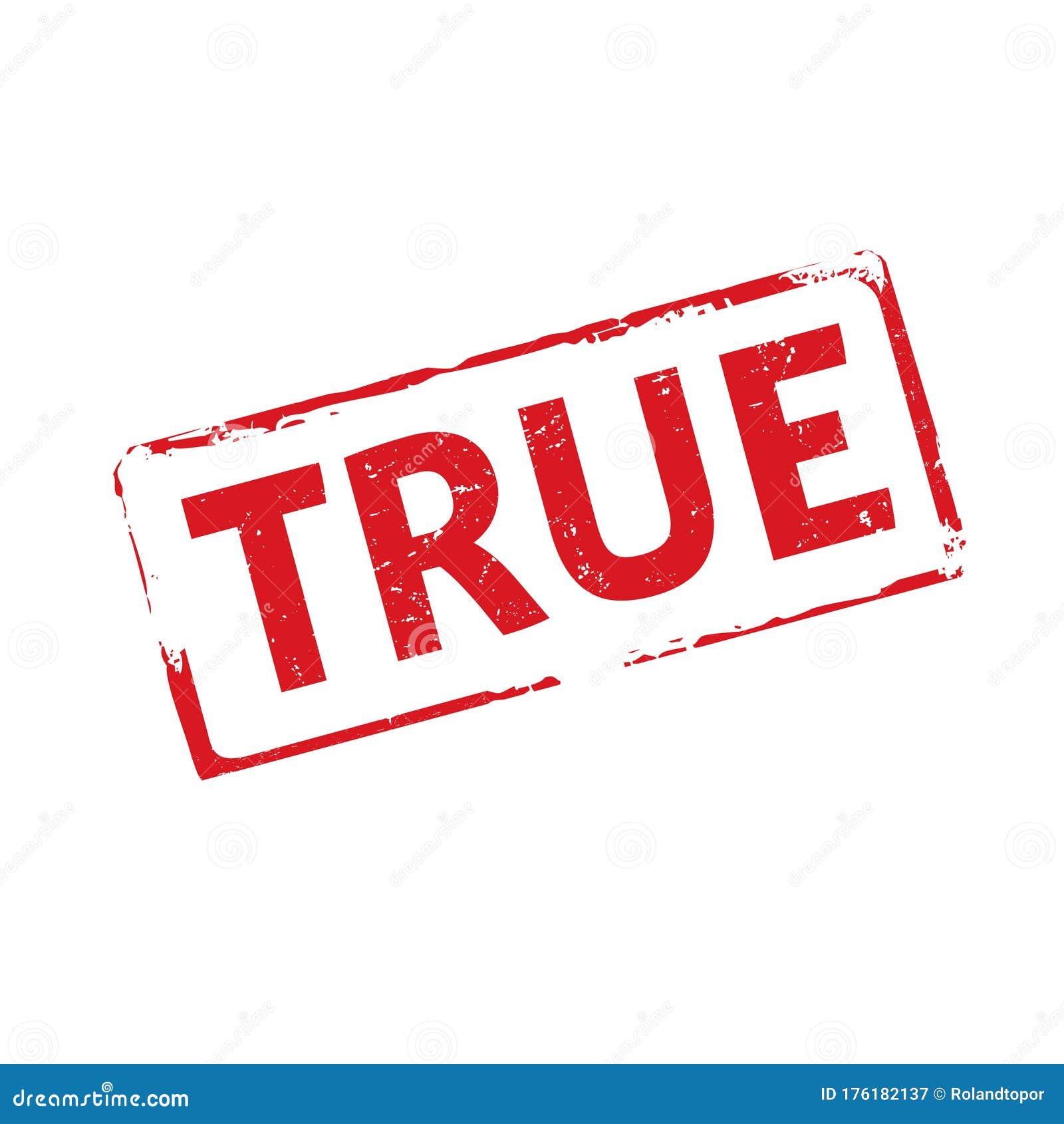 Red Stamp and True. Vector Illustration. Stock Illustration ...