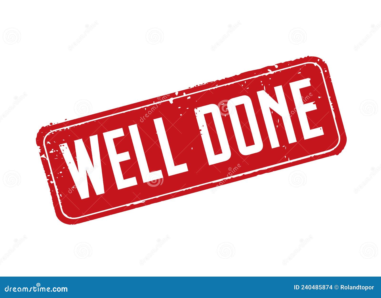 Red Stamp and Text WELL DONE. Vector Illustration Stock Vector ...