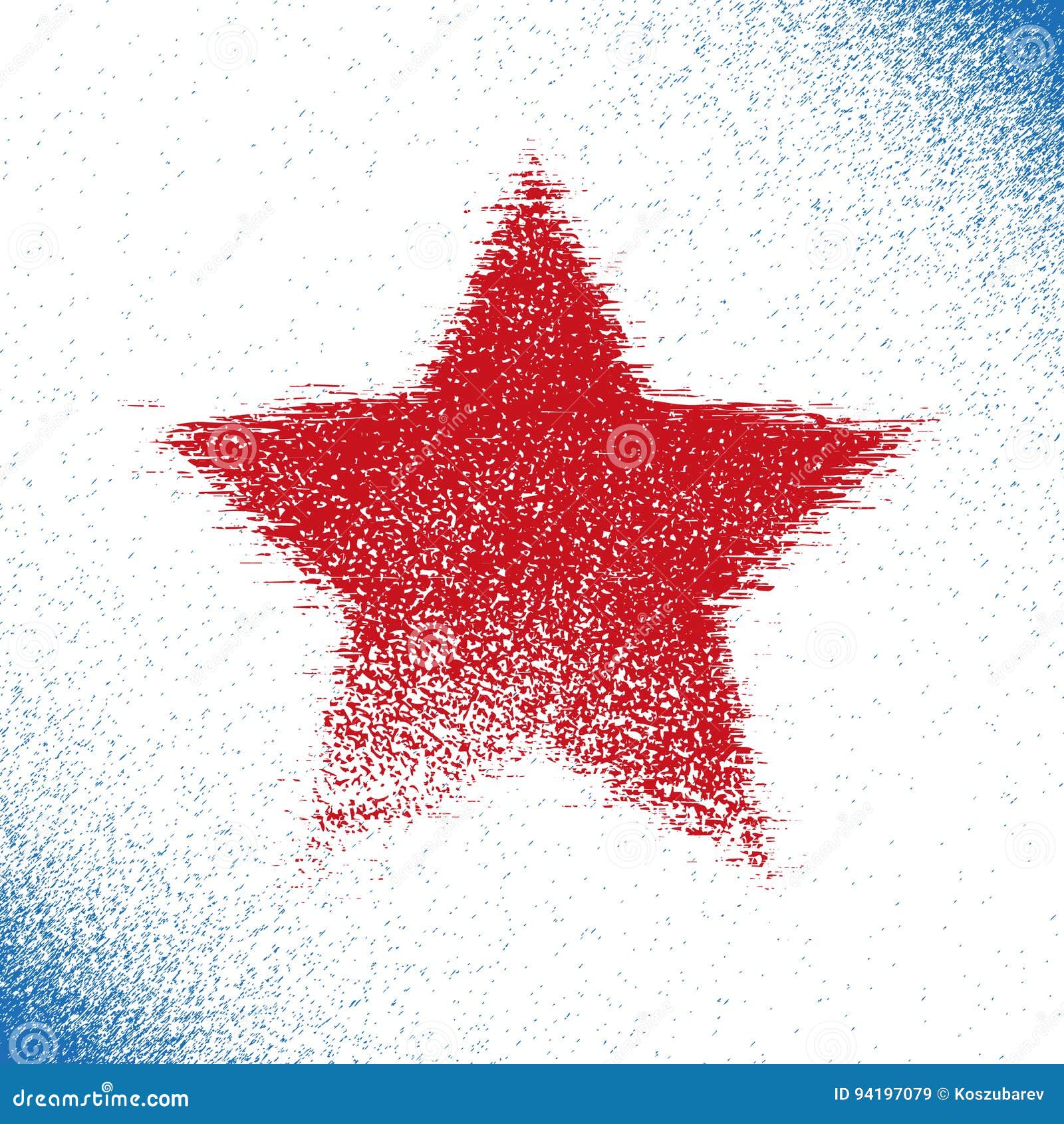 Red grunge Stars. stock vector. Illustration of design - 94197079