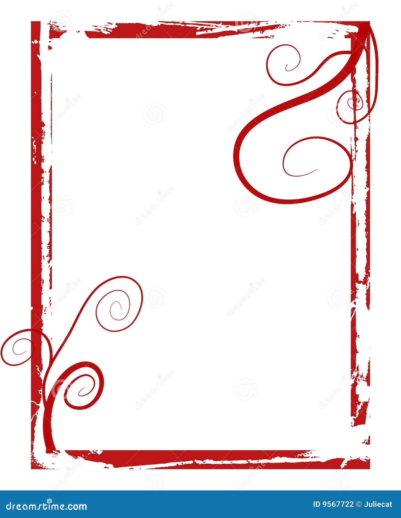 Red Swirl Border