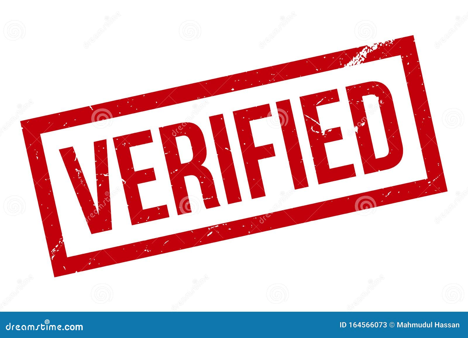 Red Grunge Verified Rubber Stamp Isolated on White Background Stock ...