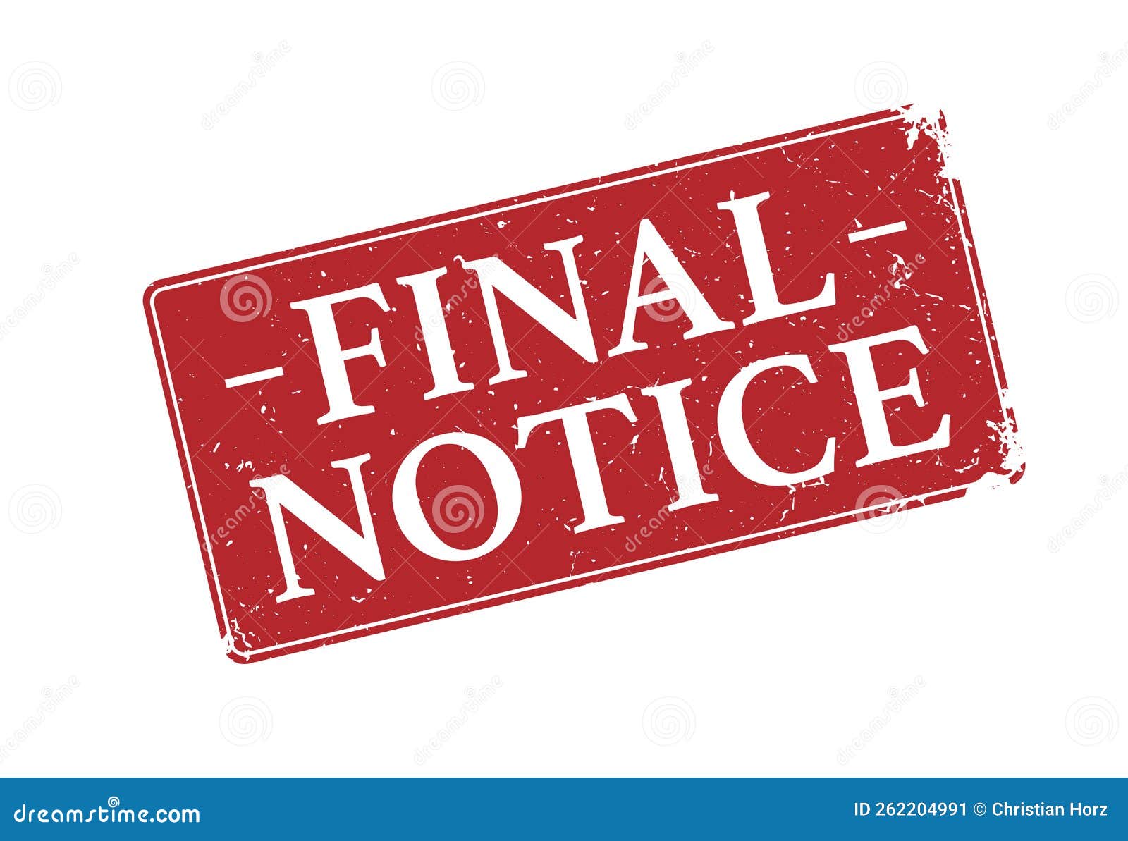 Red Grungy FINAL NOTICE Label or Stamp Stock Vector - Illustration of ...