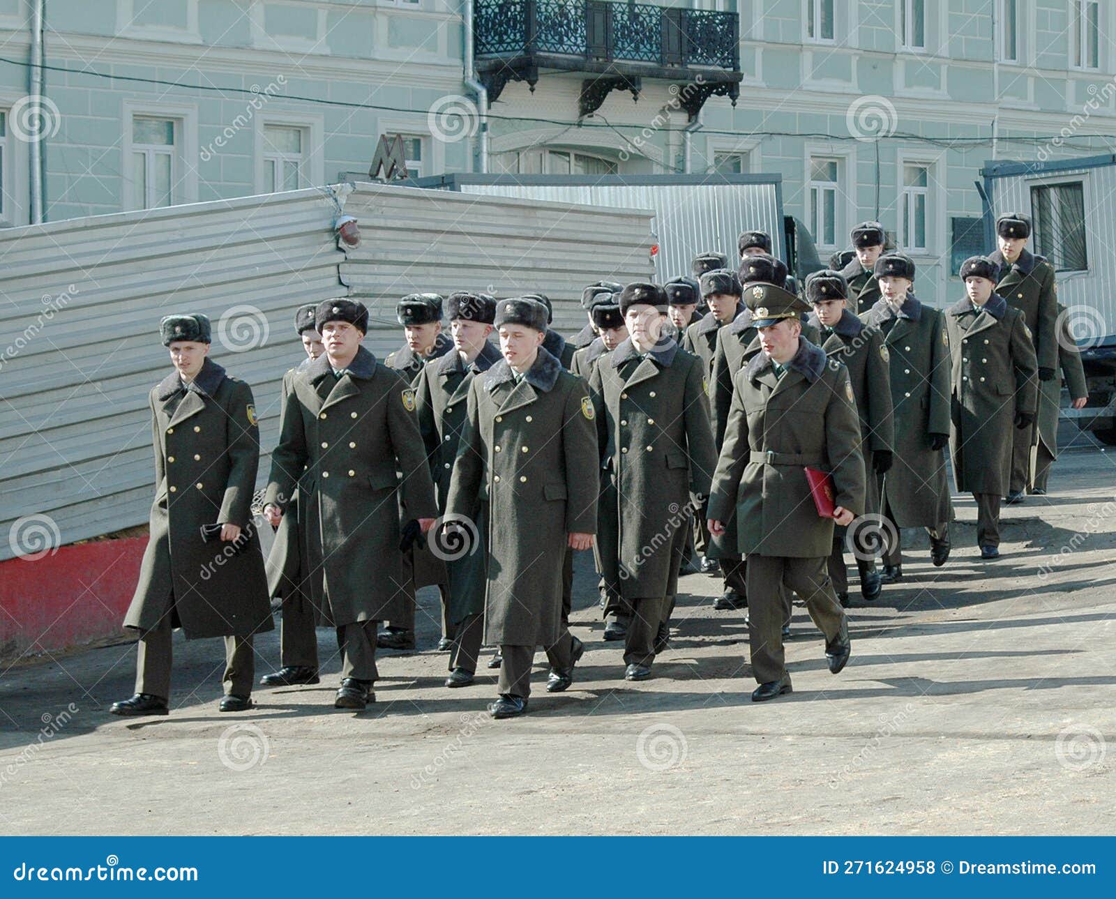 Group of Russian Soldiers and Officers at Kremlin, Moscow, Russia ...