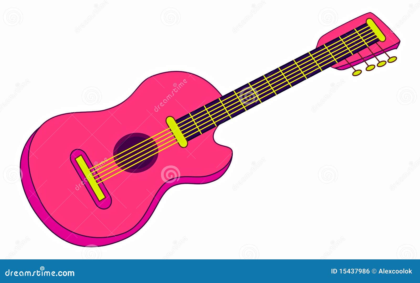Red Guitar stock illustration. Illustration of guitar - 15437986