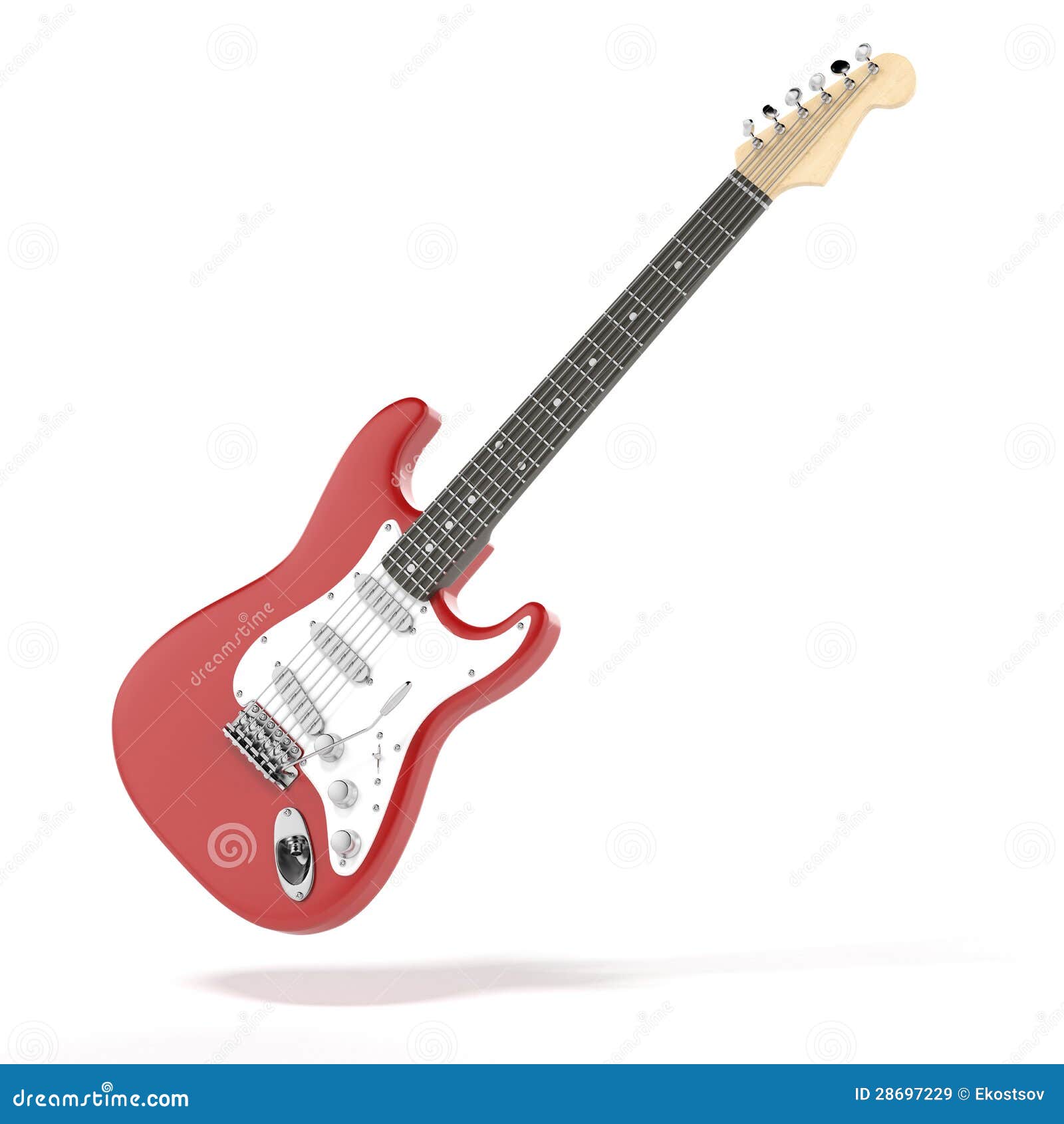 Red guitar stock illustration. Illustration of fusion - 28697229