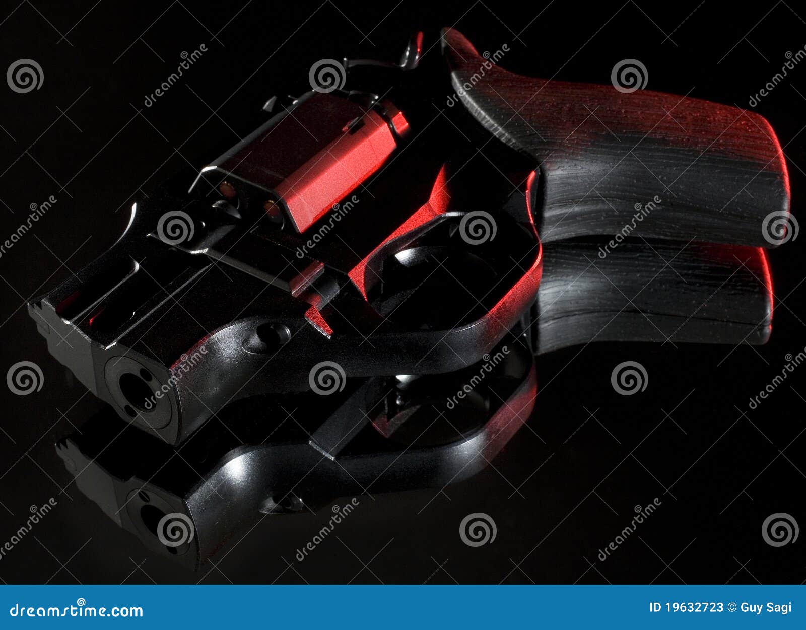 Red gun stock image. Image of white, handgun, black, cartridge - 19632723