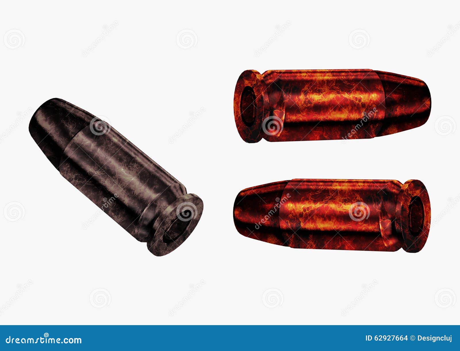 Red Gun Bullet stock illustration. Illustration of equipment - 62927664