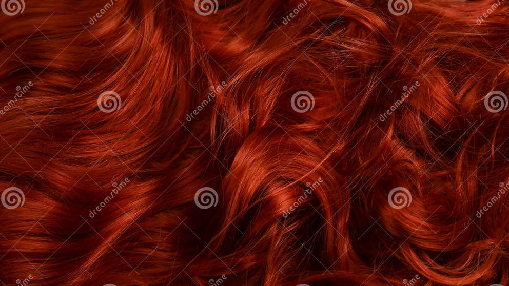 Red Hair Background. Curly Red Hair Stock Photo - Image of healthy ...