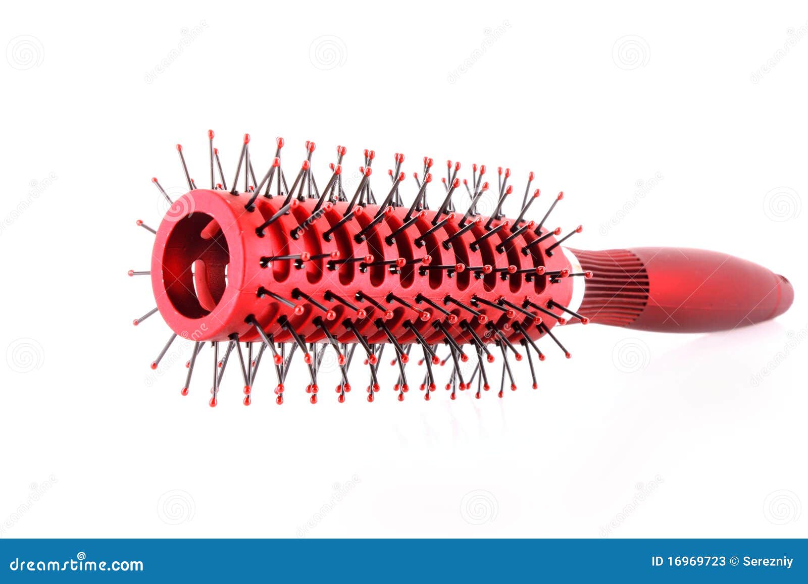 Red Hair Brush stock image. Image of bristles, stylist - 16969723