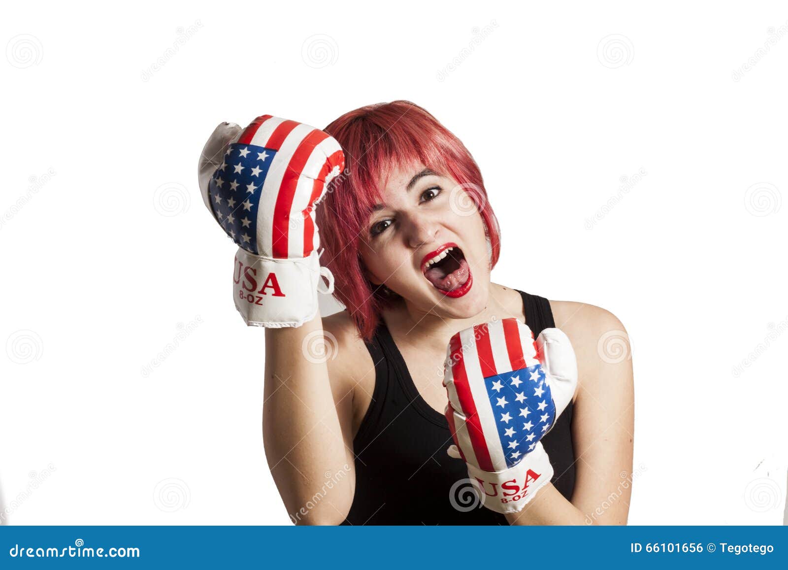 Red hair girl boxer stock photo. Image of combat, girl - 66101656