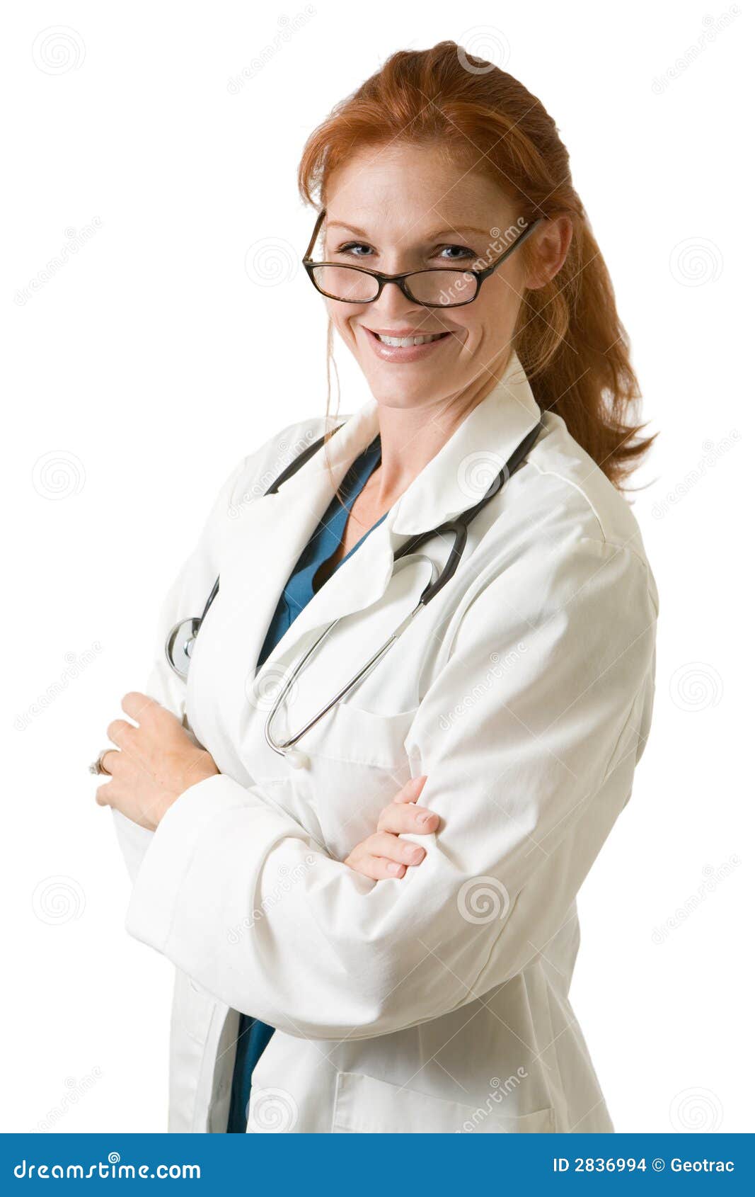 Red hair lady doctor stock photo. Image of help, success - 2836994