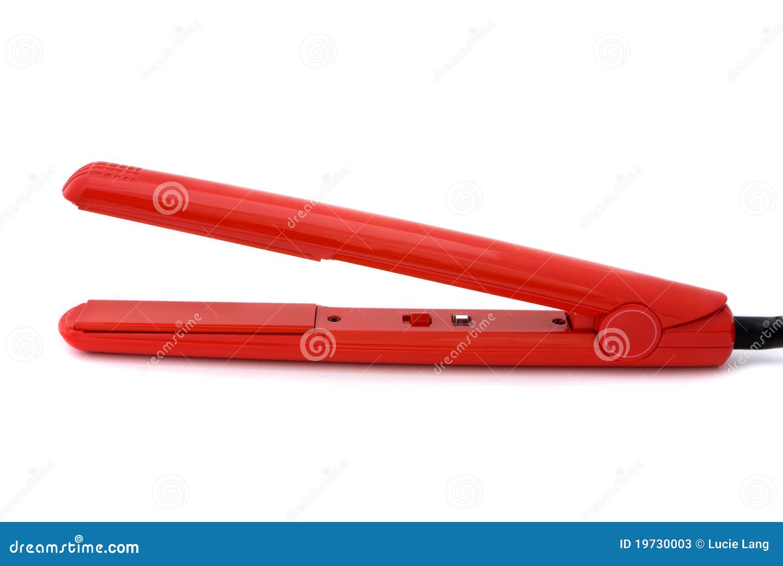 Red Hair Straighteners Over White Stock Image - Image of straighteners ...