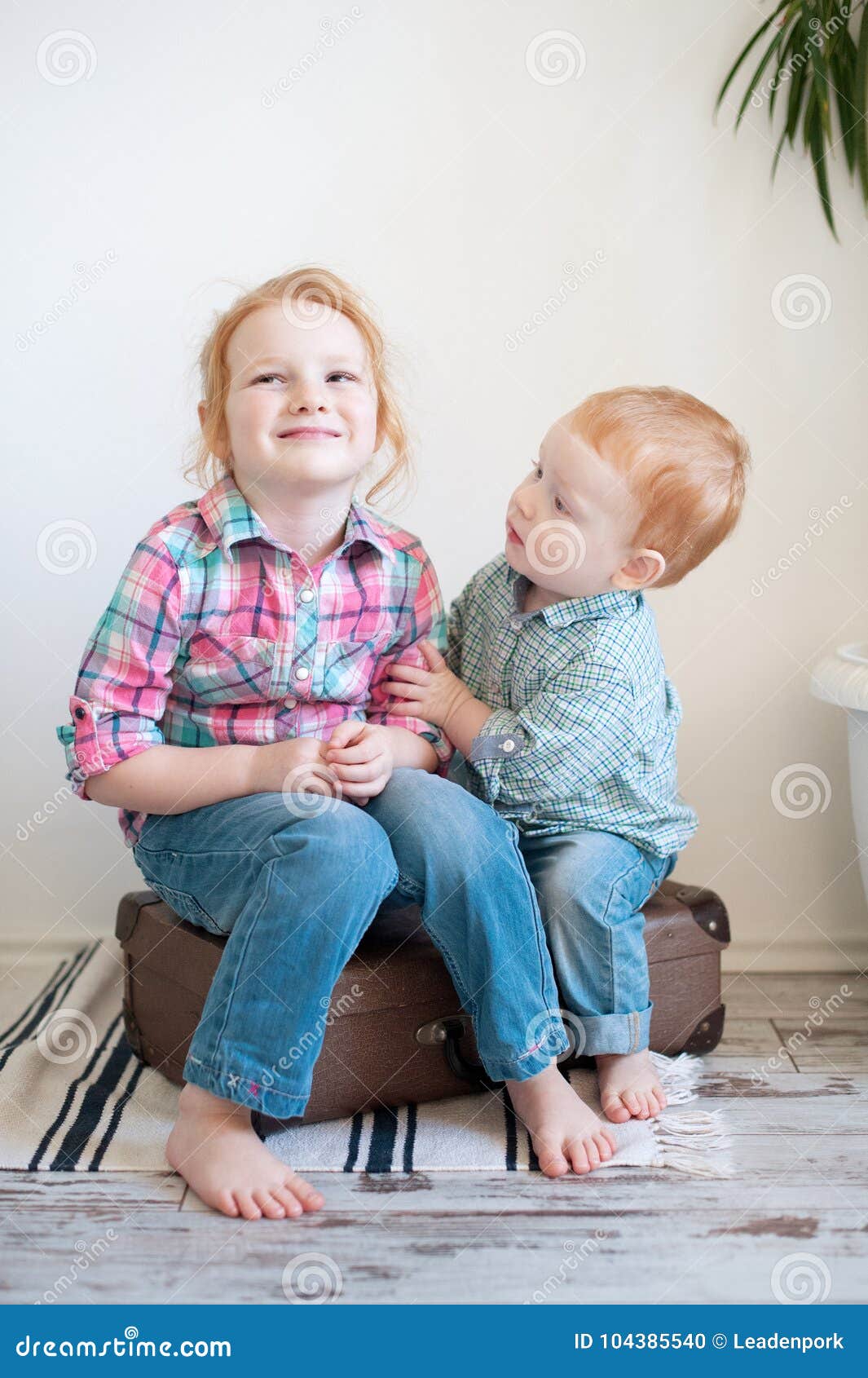 Red-haired children stock photo. Image of pretty, family - 104385540
