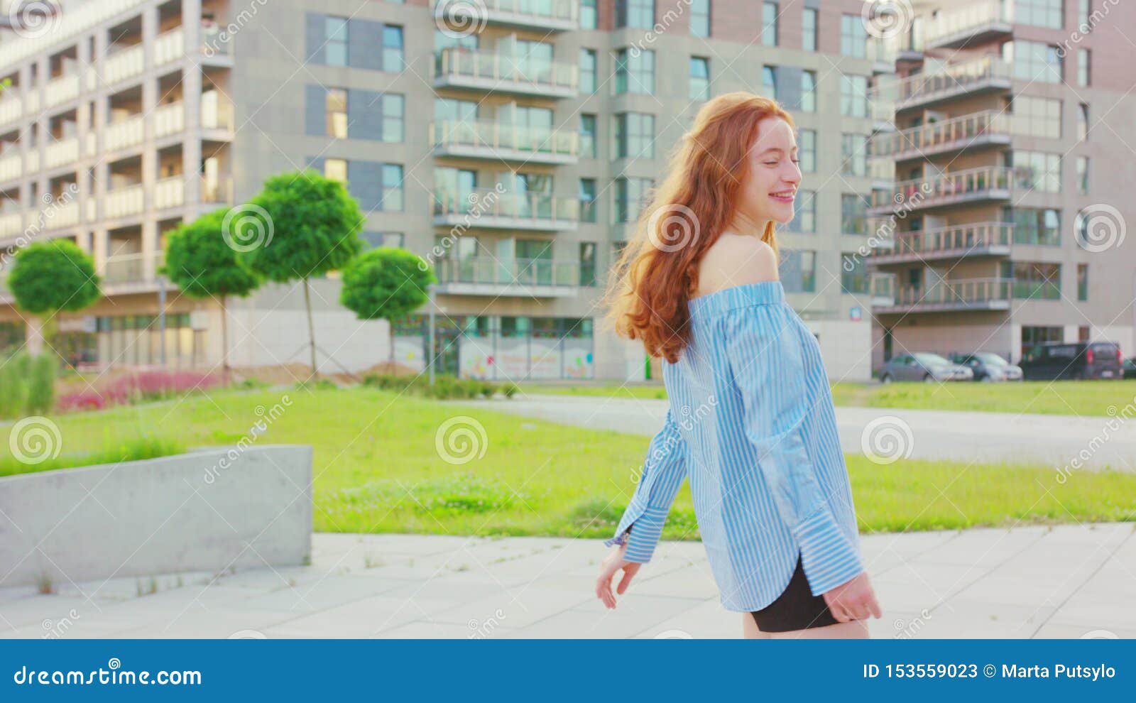 Red-haired Lady. Emotion stock image. Image of mood - 153559023