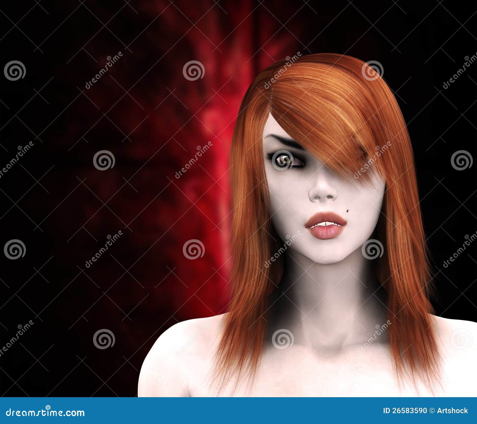 Red haired witch stock illustration. Illustration of magic - 26583590