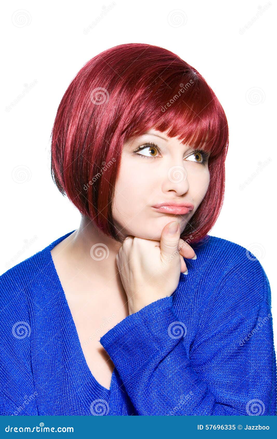 Red-haired Woman Expression - Imagine Stock Image - Image of attractive ...