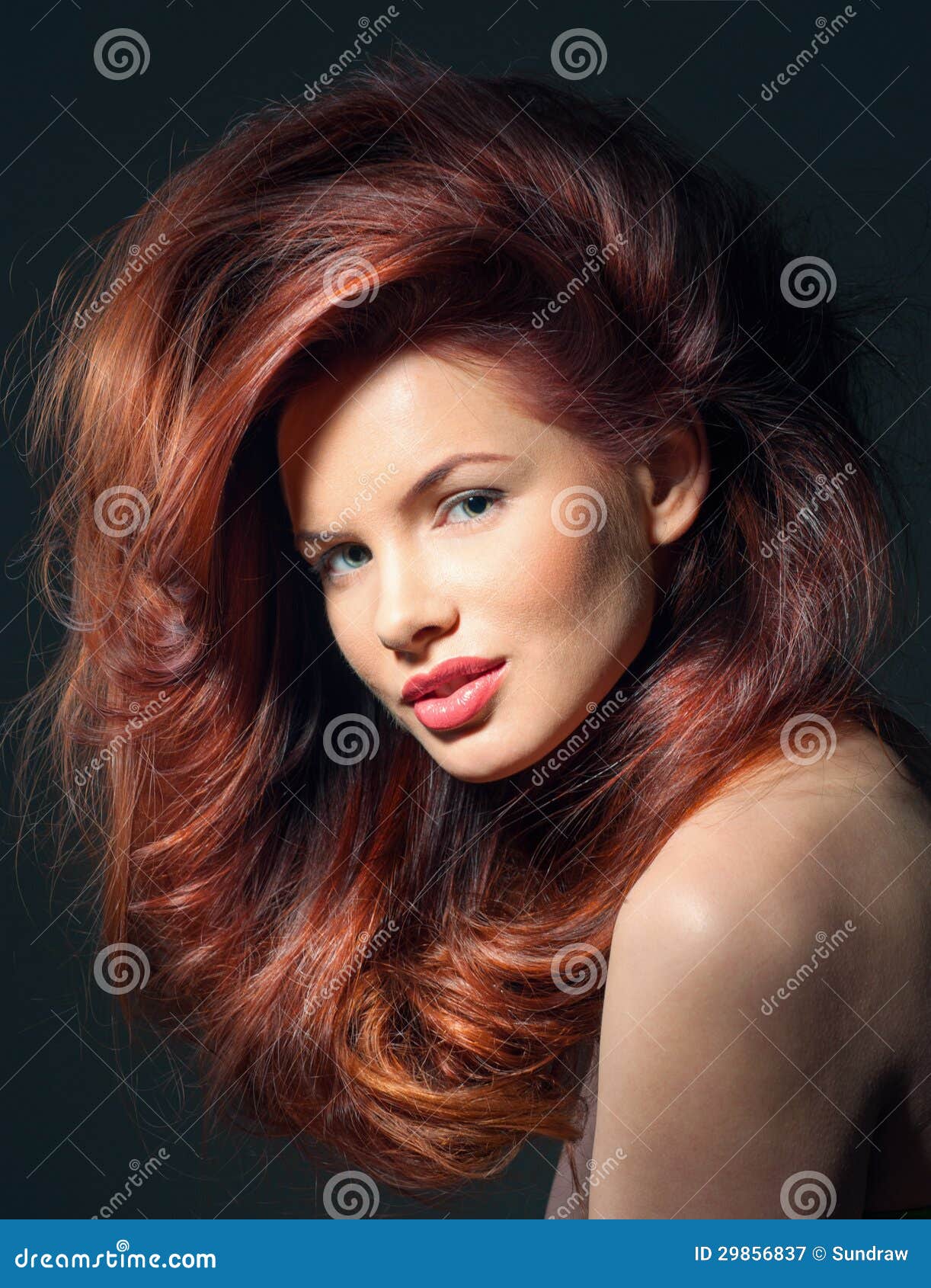 Woman with fancy hairstyle stock image. Image of elegance - 29856837