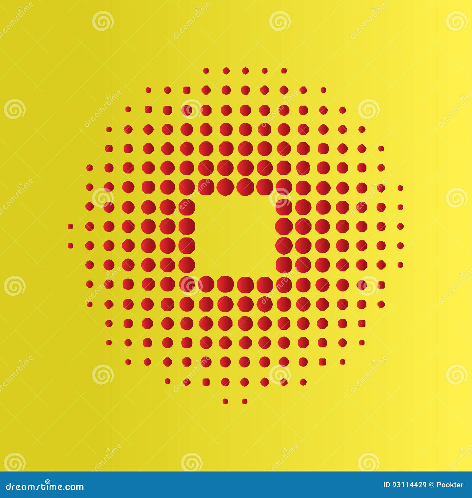 Red Halftone Circles Background, Halftone Dot Pattern. Stock Vector ...