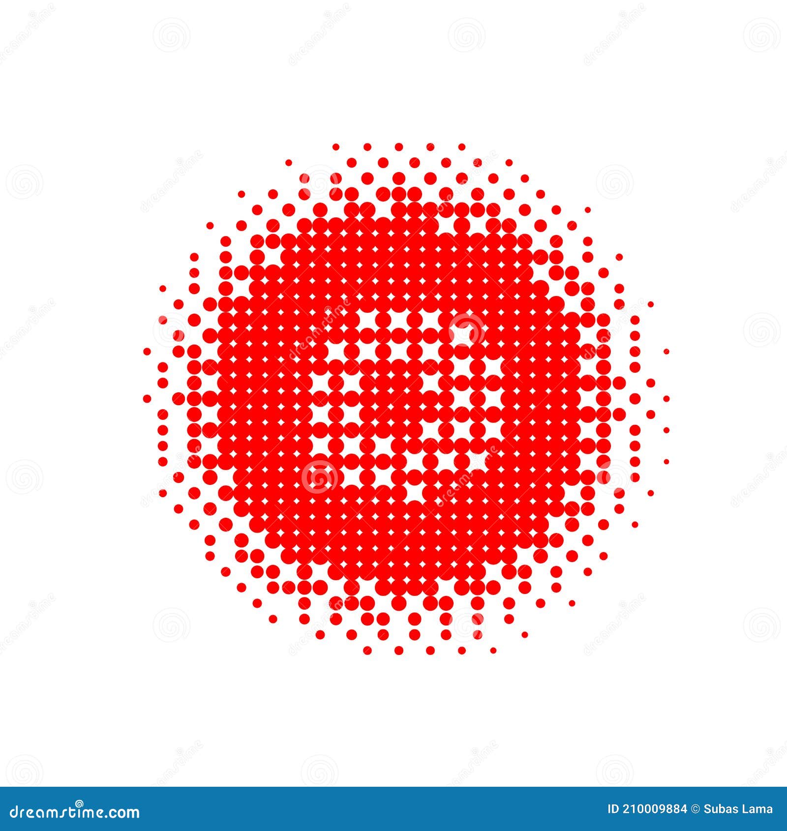 Red Halftone Circles, Dots Pattern, Vector, Grunge. Comic Texture ...