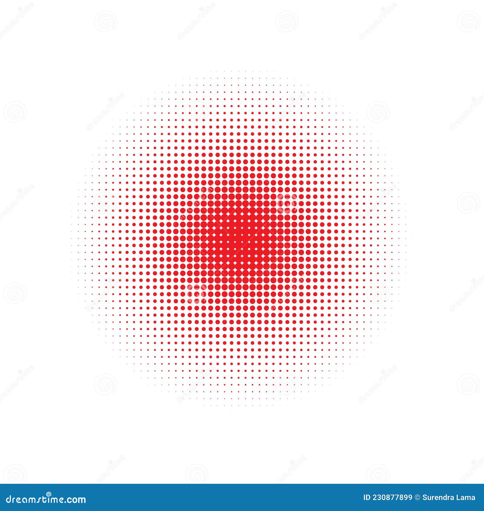 Red Halftone Gradation. Vector Illustration. Abstract Shape. Texture ...