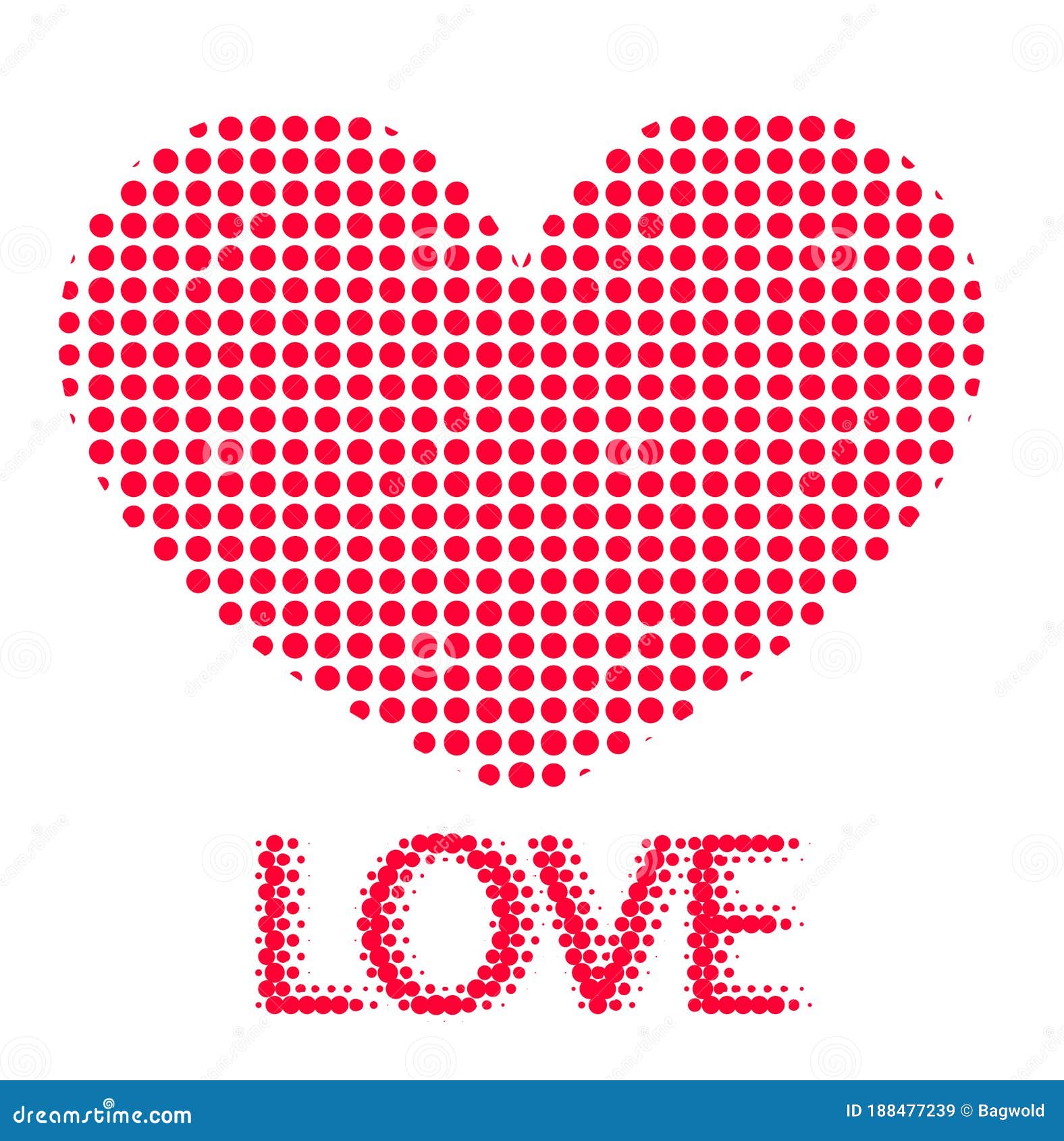 Halftone Heart-shaped Dots Rainbow Color Vector Illustration ...