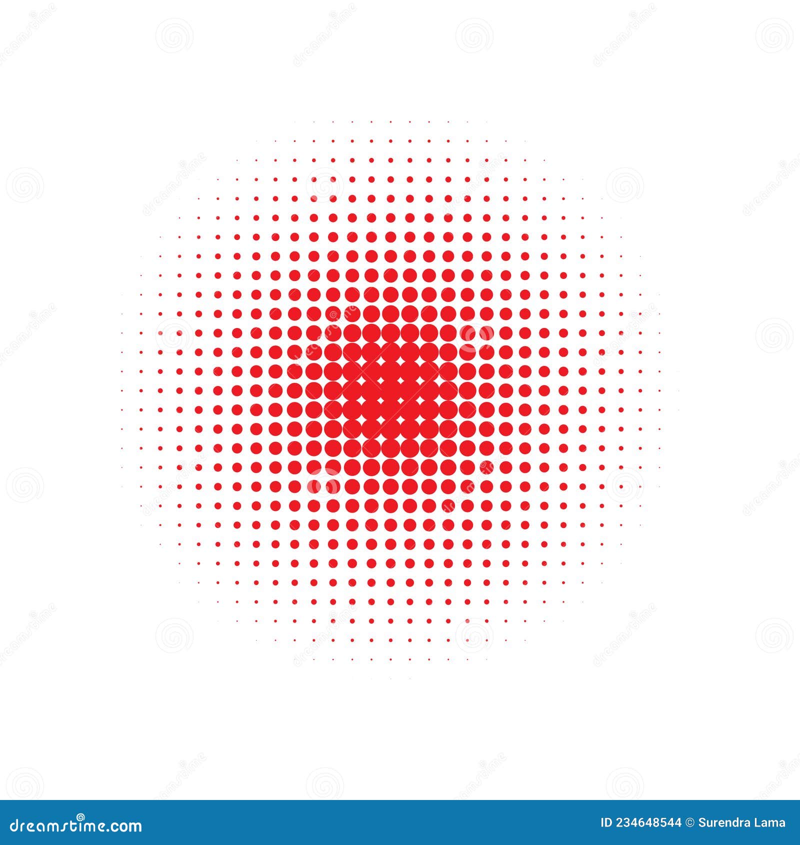 Red Halftone Set. Texture Half. Abstract Art. Round Art. Design ...