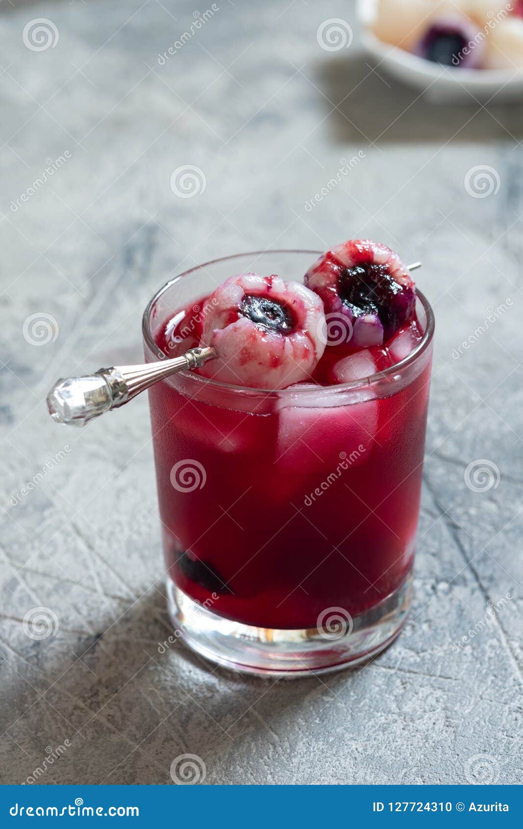 Red Halloween Cocktail with Eye Stock Photo - Image of night, liquid ...