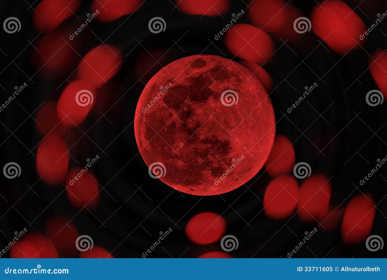 Red Halloween Moon or Blood Moon Stock Image - Image of spooky, scary ...
