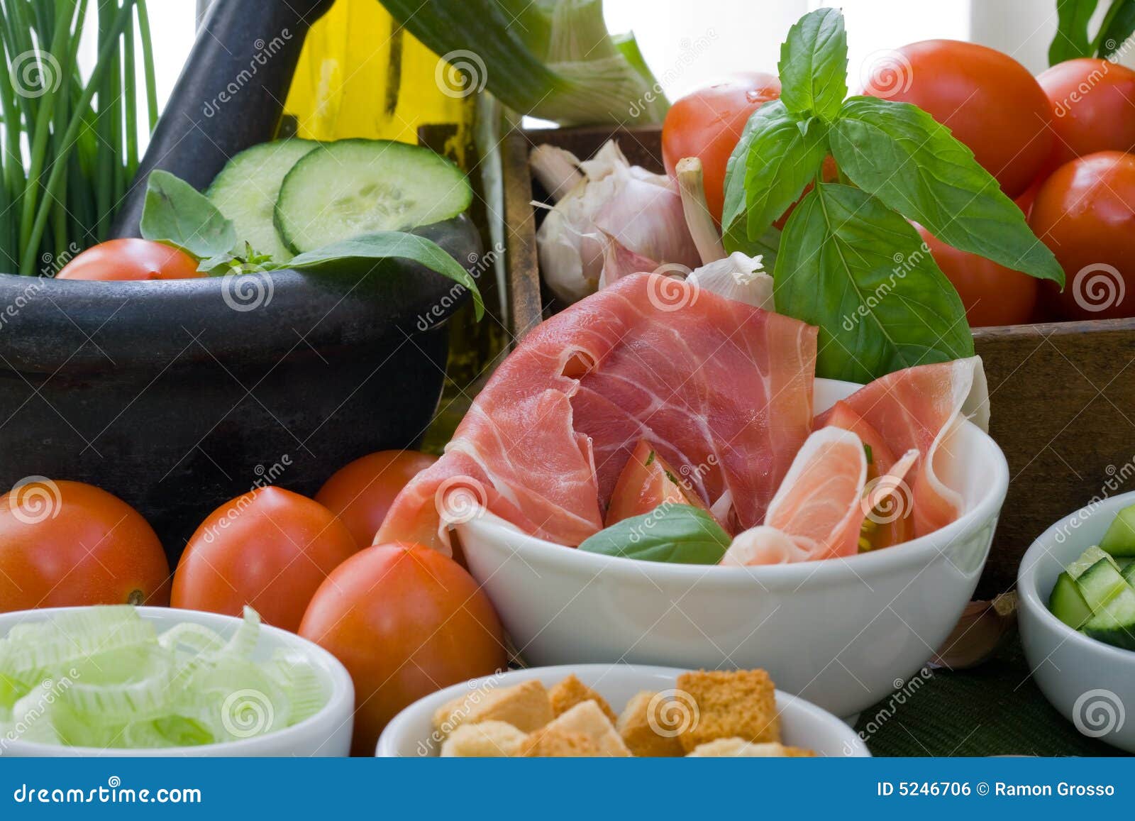Red ham stock photo. Image of pork, basil, restaurant - 5246706