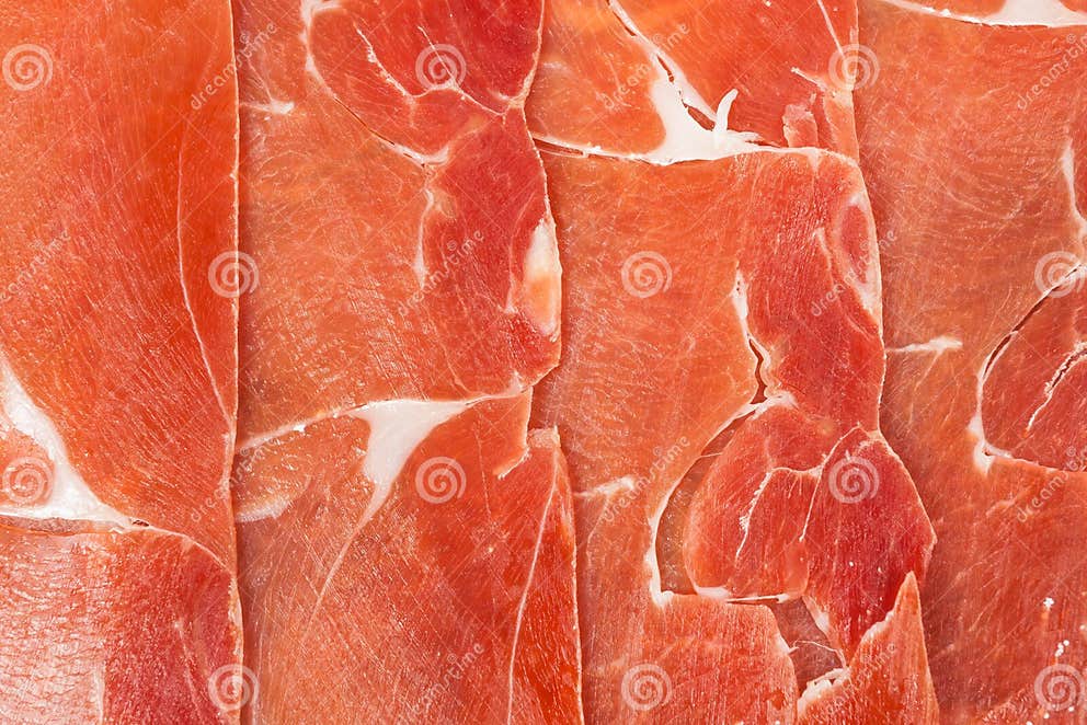 Red ham sliced stock photo. Image of background, spanish - 33247876