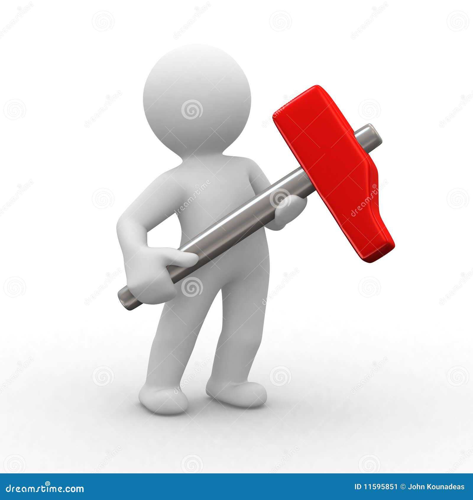 Red hammer stock illustration. Illustration of heavy - 11595851
