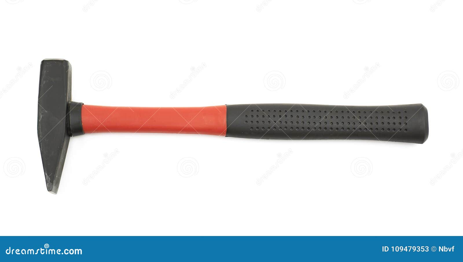 Red hammer tool isolated stock image. Image of background - 109479353