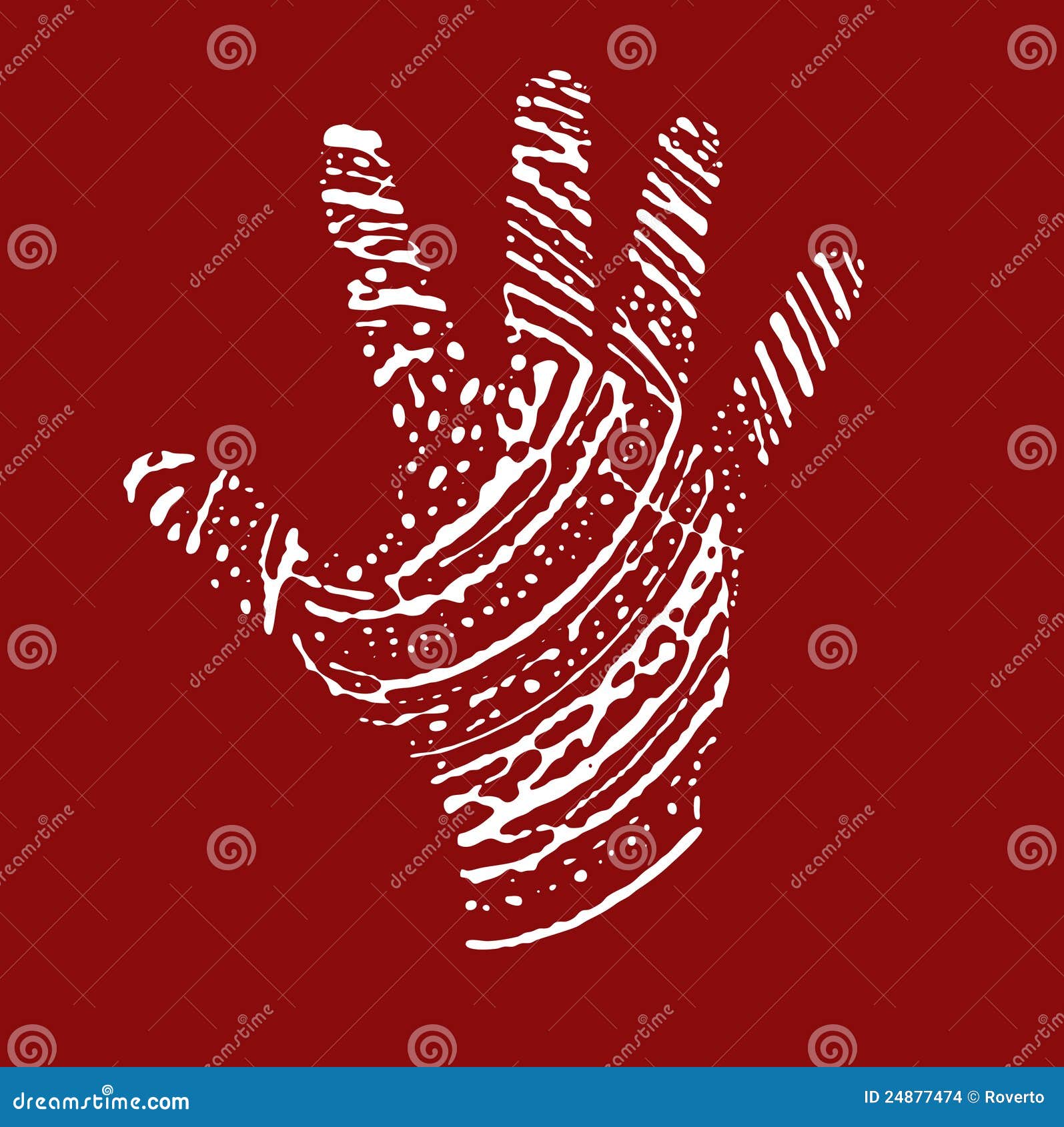 Red hand stock vector. Illustration of paper, flourishes - 24877474