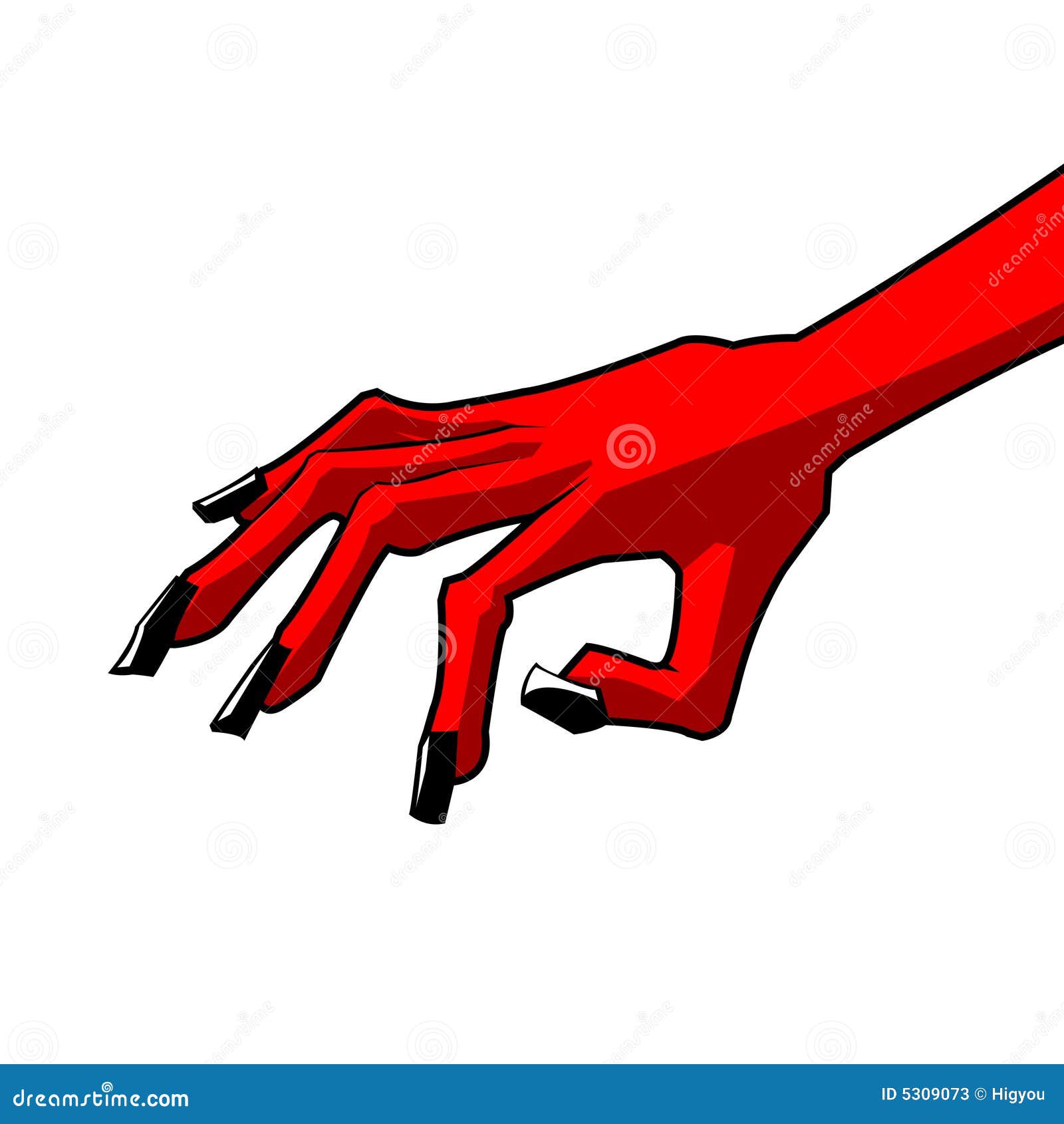 Red Hand stock vector. Illustration of horizontal, thin - 5309073