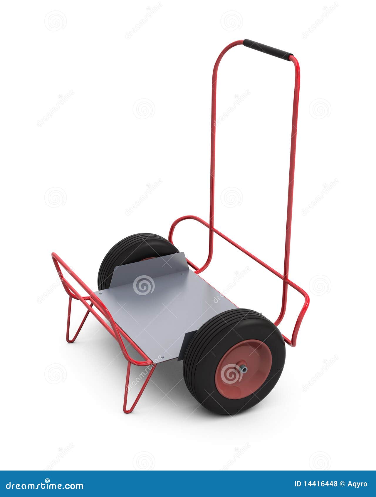 Red hand-cart stock illustration. Illustration of receive - 14416448