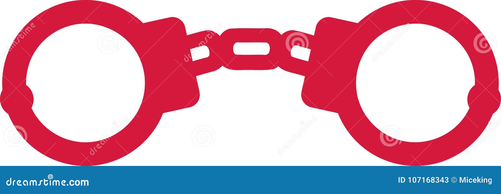 Red hand cuffs icon stock vector. Illustration of cuffs - 107168343