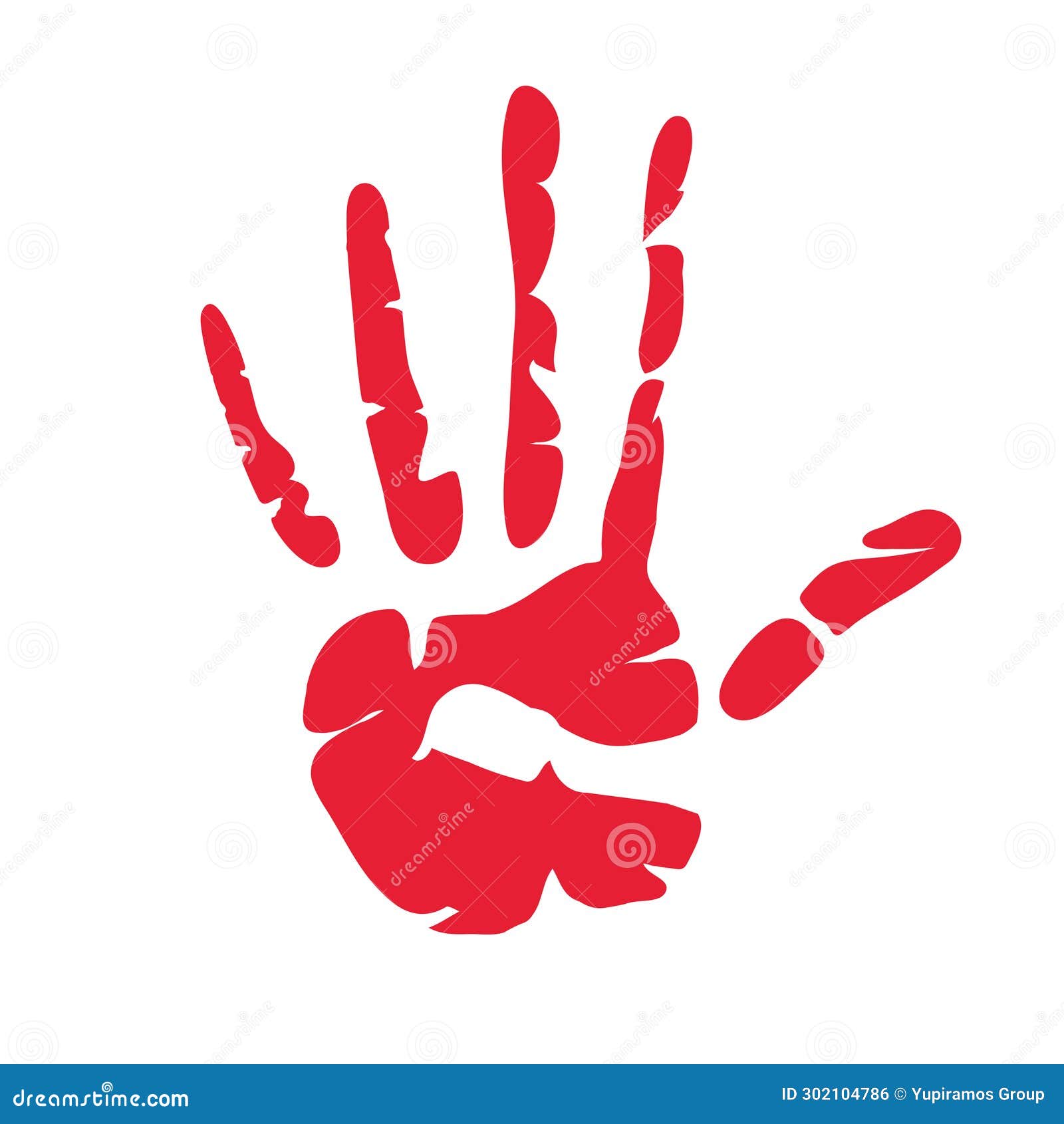 Red hand day campaign stock illustration. Illustration of gesture ...