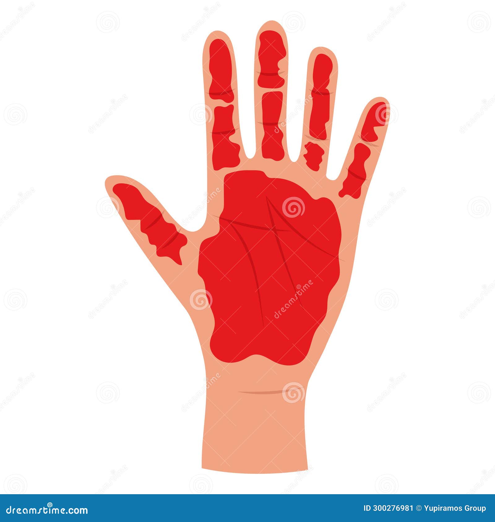 Red hand day design stock vector. Illustration of symbolic - 300276981