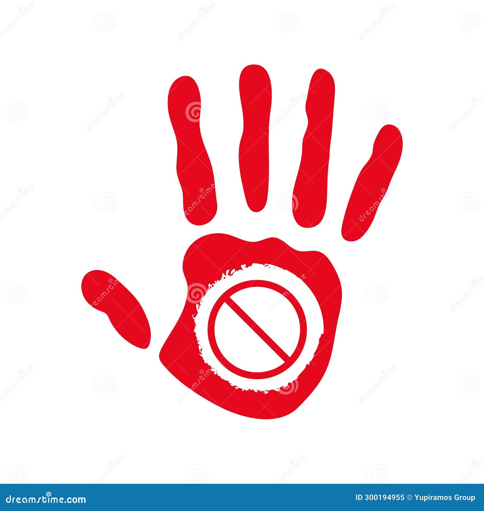 Red hand day illustration stock illustration. Illustration of isolated ...