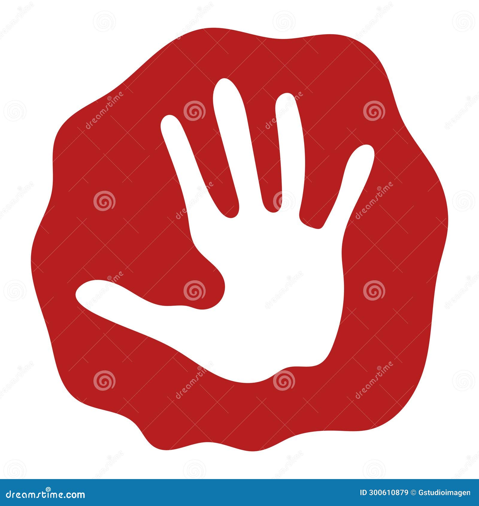 Red hand day illustraton stock illustration. Illustration of campaign ...