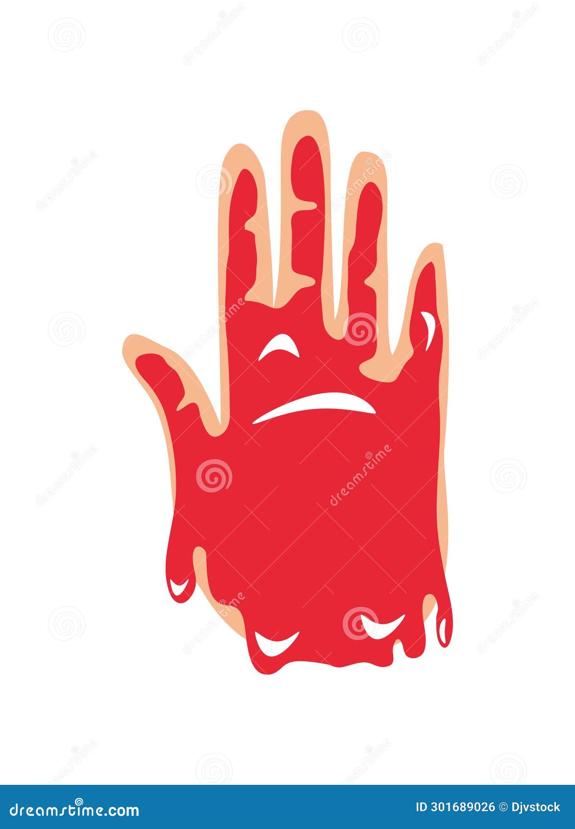 Red hand day movement stock vector. Illustration of vector - 301689026