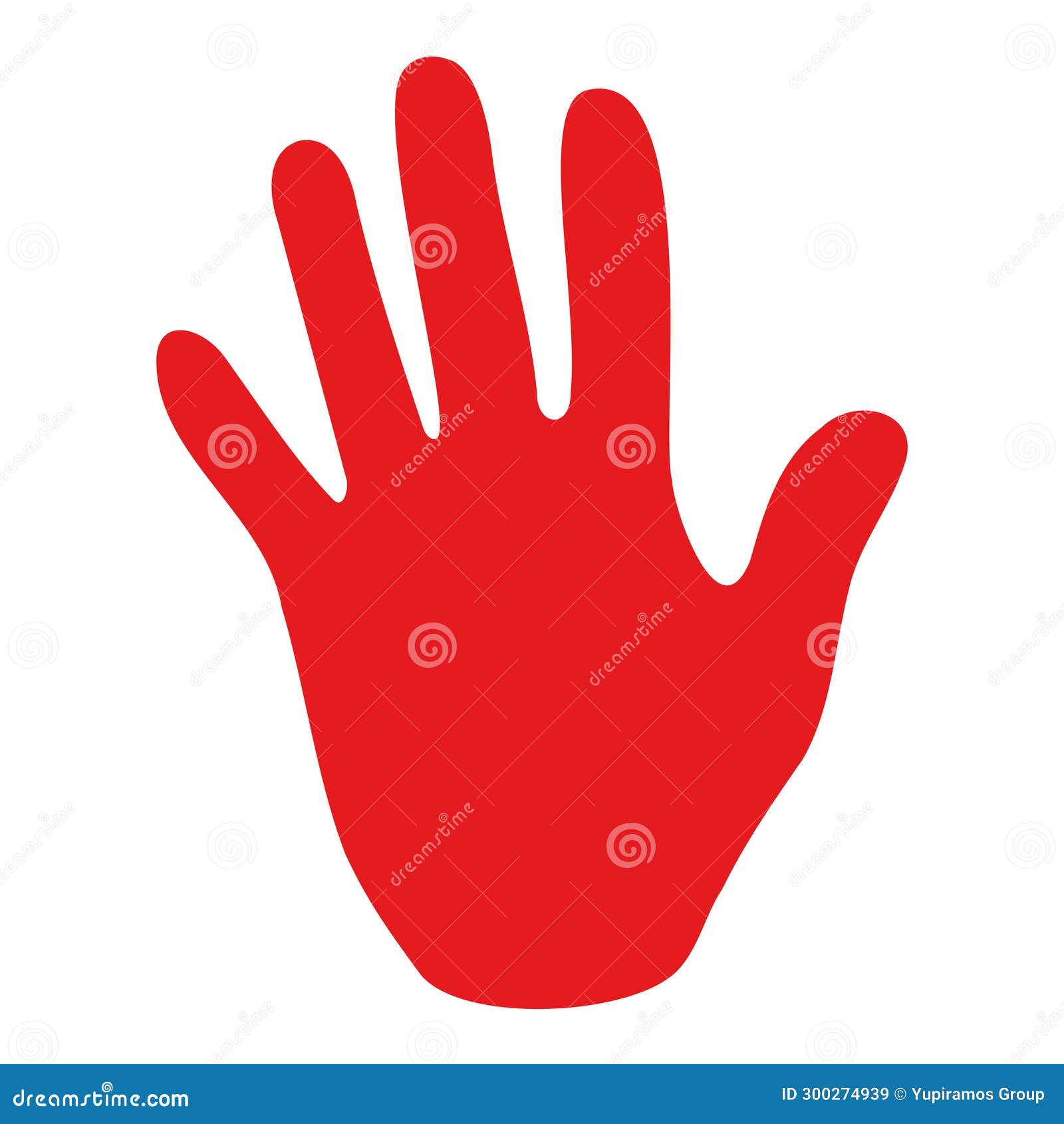 Red hand day stock vector. Illustration of celebration - 300274939