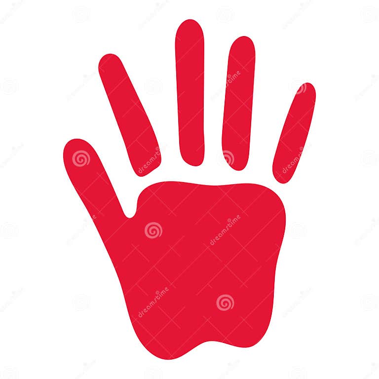 Red hand day stock illustration. Illustration of movement - 301283875